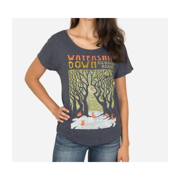 [Out of Print] Richard Adams / Watership Down Dolman Tee (Black) (Womens)