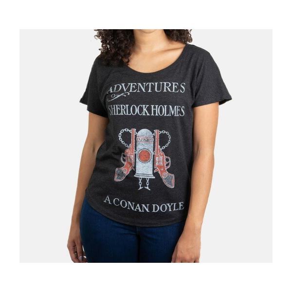 [Out of Print] Arthur Conan Doyle / The Adventures of Sherlock Holmes Relaxed Fit Tee (Vintage Black) (Womens)