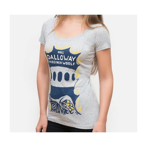 [Out of Print] Virginia Woolf / Mrs Dalloway Scoop Neck Tee (Heather Grey) (Womens)