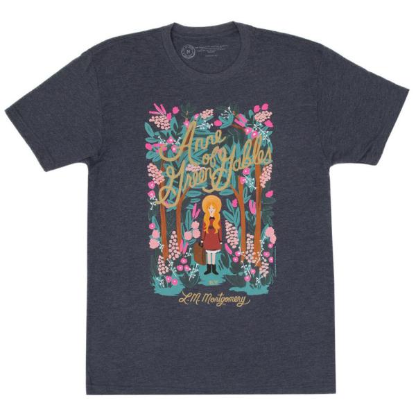[Out of Print] L. M. Montgomery / Anne of Green Gables Tee [Puffin in Bloom] (Vintage Navy)