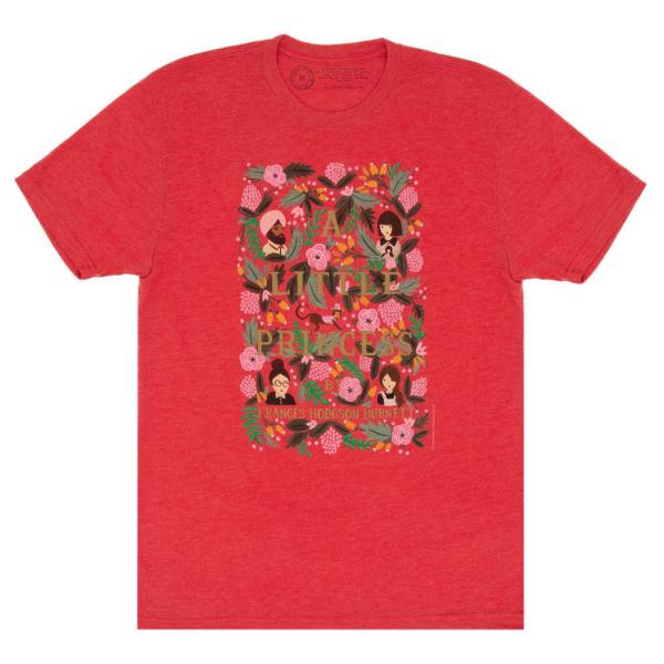 [Out of Print] Frances Hodgson Burnett / A Little Princess Tee [Puffin in Bloom] (Vintage Red)
