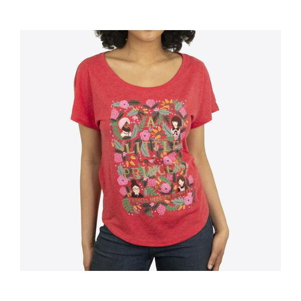 [Out of Print] Frances Hodgson Burnett / A Little Princess Relaxed Fit Tee [Puffin in Bloom] (Vintage Red) (Womens)