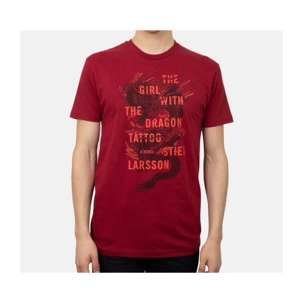 [Out of Print] Stieg Larsson / The Girl with the Dragon Tattoo Tee (Cardinal Red)