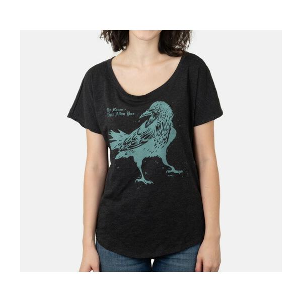 [Out of Print] Edgar Allan Poe / The Raven Relaxed Fit Tee [Penguin Horror] (Vintage Black) (Womens)
