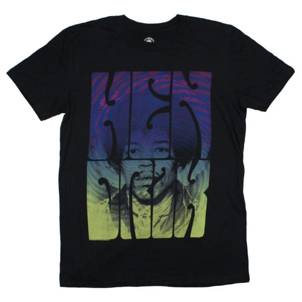 Jimi Hendrix / Swirly Hendrix Tee (Black) - ジミ・ヘンドリックス Tシャツ
