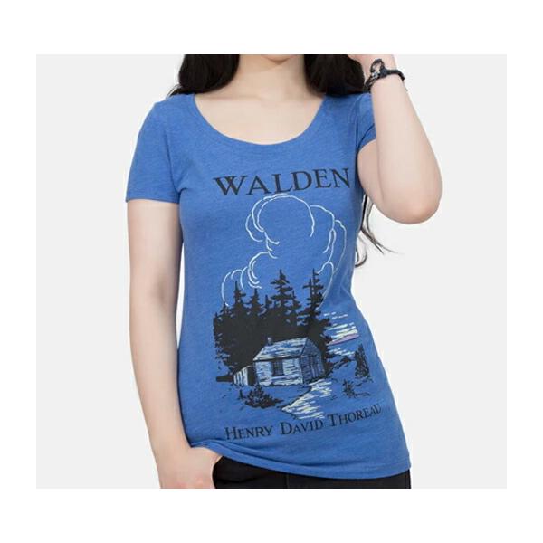 [Out of Print] Henry David Thoreau / Walden Scoop Tee (Vintage Royal) (Womens)