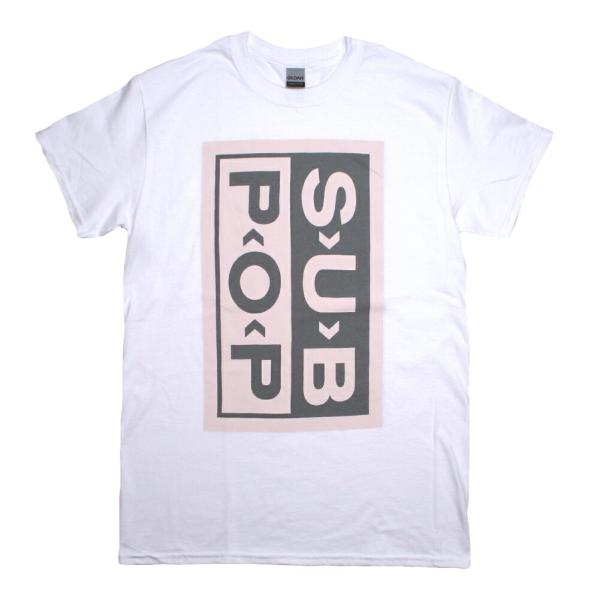 Sub Pop Records / Rotating Logo Tee (White)