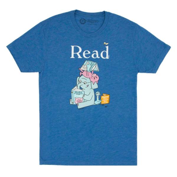 [Out of Print] Mo Willems / Read with Elephant &amp; Piggie, and The Pigeon Tee (Royal Blue)