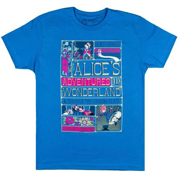 [Out of Print] Lewis Carroll / Alice's Adventures in Wonderland (MinaLima) Tee (Turquoise) - ルイス・キャロル / 不思議の国のアリス Tシャツ
