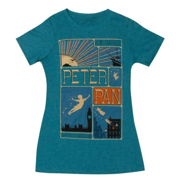 [Out of Print] J. M. Barrie / Peter Pan (MinaLima) Womens Tee (Teal) - ジェームス・マシュー・ バリー / ピーター・パン Tシャツ
