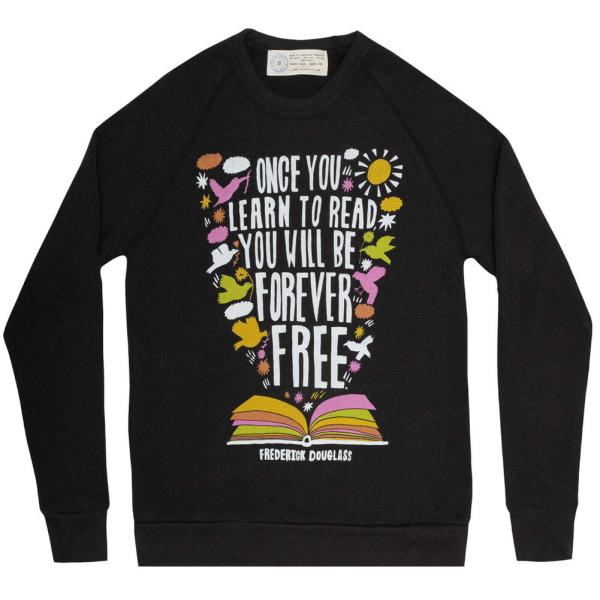 [Out of Print] Frederick Douglass / Once You Learn to Read Sweatshirt (Black) - フレデリック・ダグラス スウェット