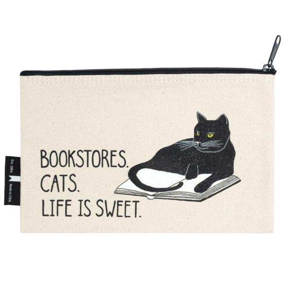 [Out of Print] Bookstores. Cats. Life is Sweet. Pouch - アウト・オブ・プリント オリジナル デザイン ポーチ