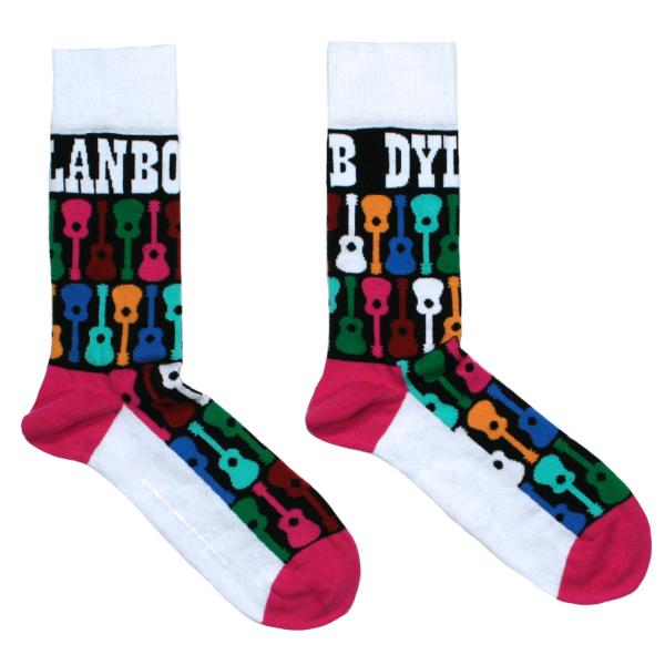 BOB DYLAN / GUITAR PATTERN・素材 : 85% Cotton, 13% Nylon, 2% Elastane(Spandex)・Size : 25.5cm ~ 29.5cm・Official Licensed・Mad...