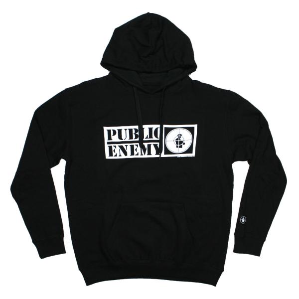 PUBLIC ENEMY / CROSSHAIRS LOGO・80% Cotton, 20% Polyester・裏起毛・Black・Crosshairs Logo on Left Sleeve・Kangaroo Pocket・Offici...