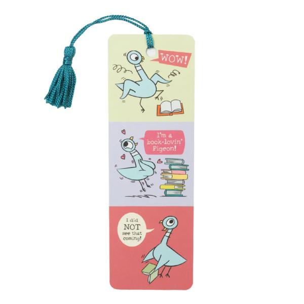 The Pigeon Reads a Book! I am a READER! bookmark. Illustrated by Mo Willems.・50mm x 153mm・TasselEach purchase helps to f...