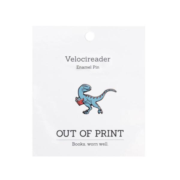 Show your voracious appetite for books with our original VELOCIREADER enamel pin!・Brass with white nickel finish - 真鍮ニッケ...