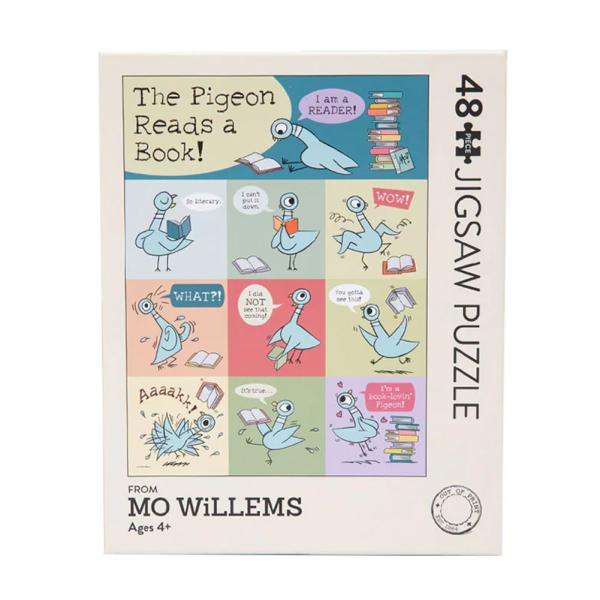 The Pigeon Reads a Book! I am a READER! 48 piece jigsaw puzzle. Illustrated by Mo Willems.・48 Piece Jigsaw Puzzle -- 48ピ...