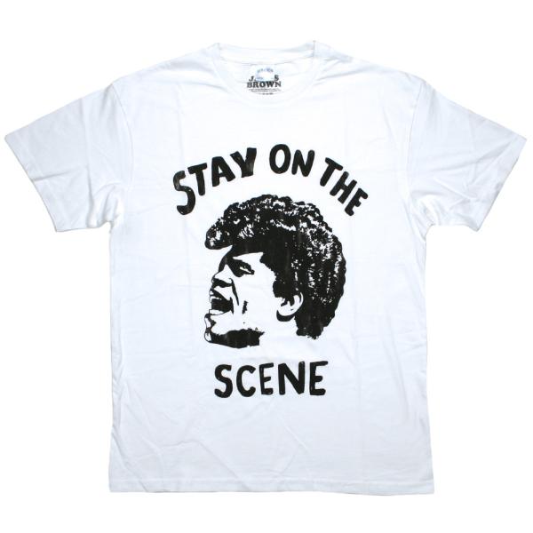 JAMES BROWN / STAY ON THE SCENEStay On The Scene Like A Sex Machine ♪・100% Cotton・White・Official Licensed・Made in UK[UNI...