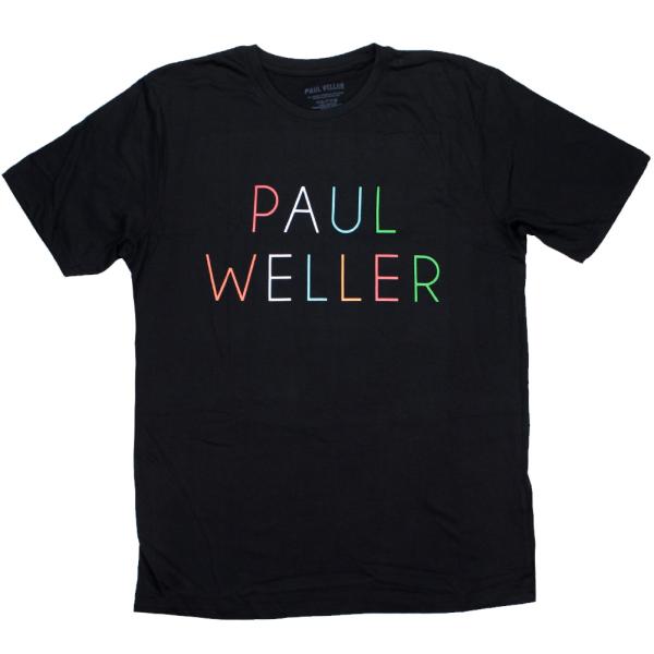 PAUL WELLER / MULTICOLOUR LOGO・100% Cotton・Black・Official Licensed・Made in UK[UNISEX]参考SIZE : 身幅 : 着丈Small : 44~49cm : 6...