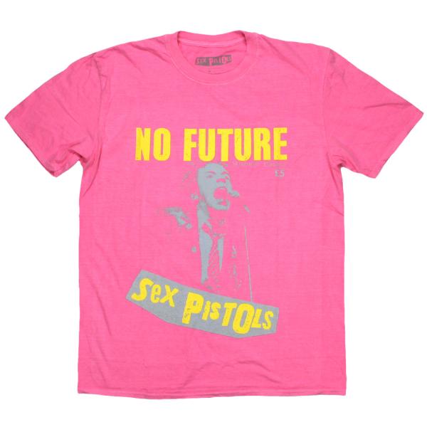 SEX PISTOLS / NO FUTURE MAXIMUM PENALTY £5・100% Cotton・Pink・Official Licensed・Made in UK[UNISEX]参考SIZE : 身幅 : 着丈Small : ...