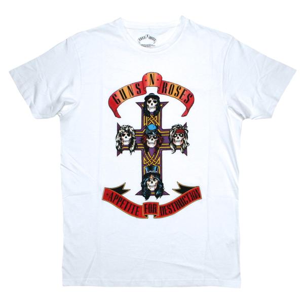 GUNS N' ROSES / APPETITE FOR DESTRUCTION (1987)1987年発表のデビュースタジオアルバム「Appetite for Destruction」カヴァーデザイン。・100% Cotton・White...