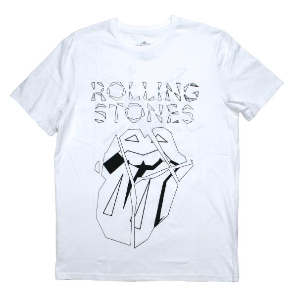 THE ROLLING STONES / HACKNEY DIAMONDS (OUTLINE)・100% Cotton・White・Back Print・Official Licensed・Made in UK[UNISEX]参考SIZE ...