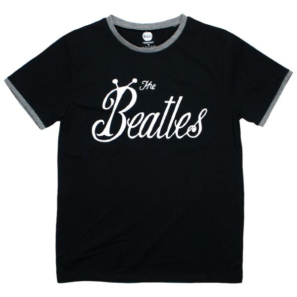 THE BEATLES / BUG LOGO・65% Cotton, 35% Polyester・Black/Grey Ringer・Official Licensed・Made in Egypt[UNISEX]参考SIZE : 身幅 : ...