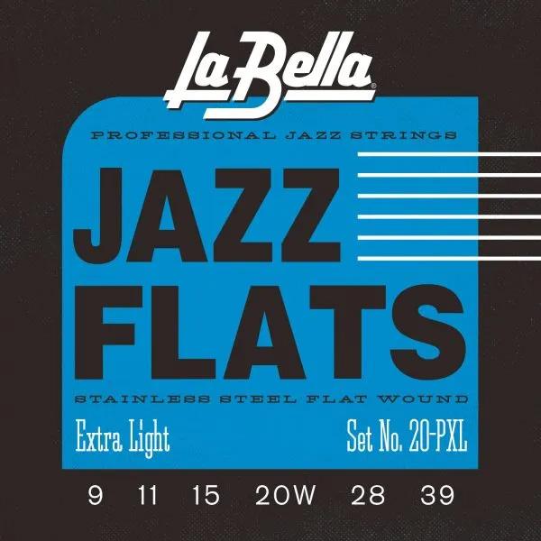 La Bella / 20PXL Jazz Flats - Extra Light 09-39"La Bella Jazz Flats"はニューヨークの職人により1本ずつ手巻きされ、磨きあげられています。アンプで鳴らすことを前提に強磁性体で...