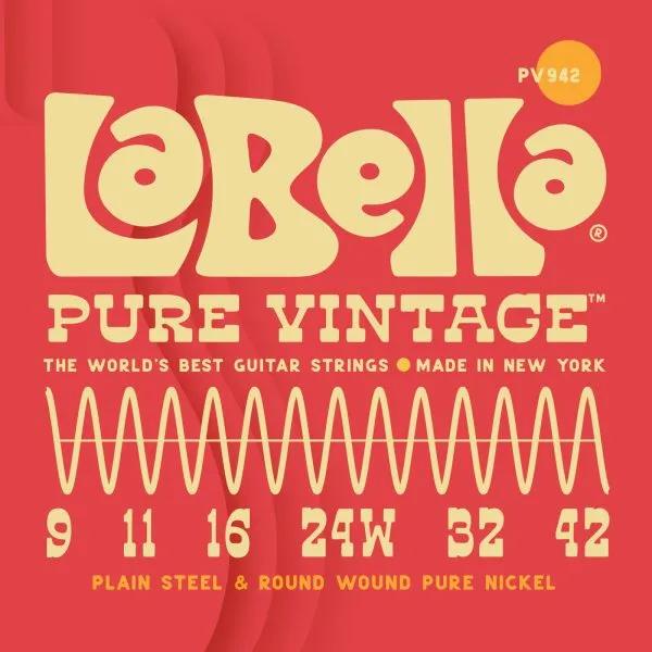 La Bella / PV942 Pure Vintage Electric Guitar Strings 9-42現代において最も象徴的なギターの多くは1950年代後半から1960年代初頭にかけて設計・製造されました。La Bellaはそ...
