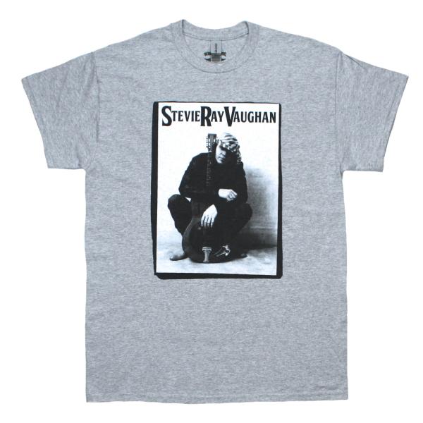STEVIE RAY VAUGHAN / CANDID MOMENT WITH RESONATOR GUITAR・90% Cotton, 10% Polyester・GILDAN HEAVY COTTON・Heather Grey・Offi...