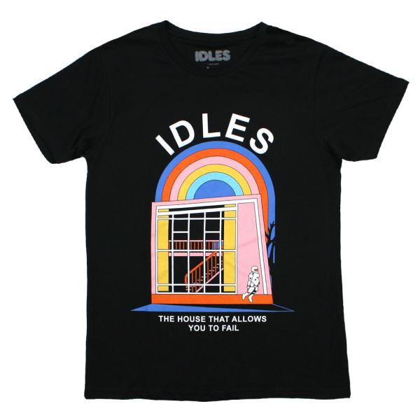 IDLES / THE HOUSE THAT ALLOWS YOU TO FAIL・100% Cotton・Black・Official Licensed・Made in UK[UNISEX]参考SIZE : 身幅 : 着丈Small : ...