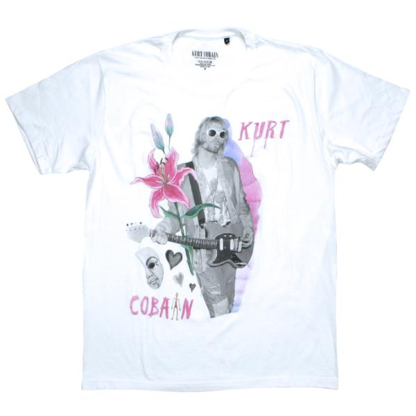 KURT COBAIN / LILY IN WATERCOLOR・100% Cotton・White・Official Licensed・Made in UK[UNISEX]参考SIZE : 身幅 : 着丈Small : 44~49cm :...