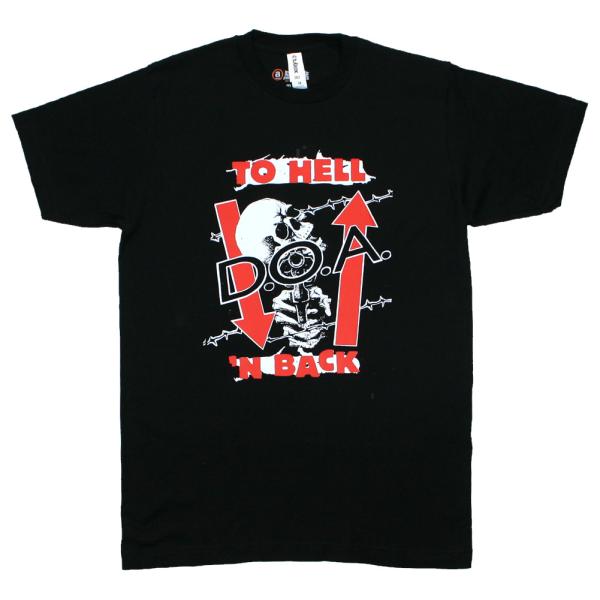 D.O.A. / TO HELL N' BACK・100% Cotton・Black・Official Licensed[UNISEX]参考SIZE : 身幅 : 着丈Small : 44~49cm : 66~71cmMedium : 49...