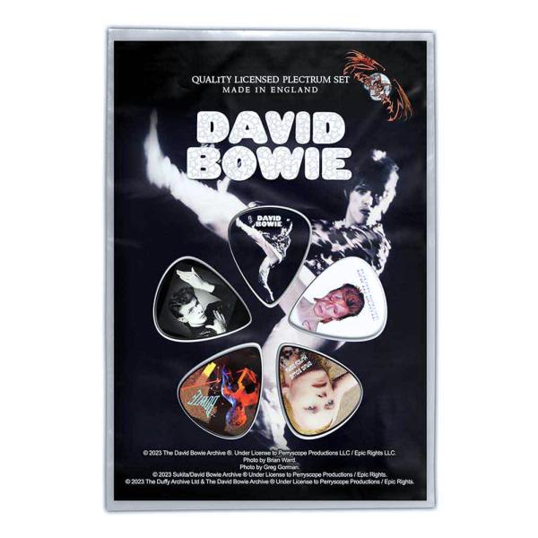 DAVID BOWIE / THE MAN WHO SOLD THE WORLD PLECTRUM PACK・材質 : プラスチック・ゲージ : 1.0mm・5枚セット(5デザイン、各1枚)・Official Licensed・Made i...
