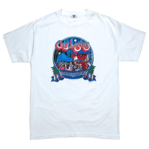 PAT RYAN 19751975年にシティライツ書店で販売されたTシャツの復刻版です。ロックポスターなどを多く手掛けたアーティストPat Ryanがシティライツ書店のために描き下ろしたデザイン。・100% Heavy Cotton・Whi...