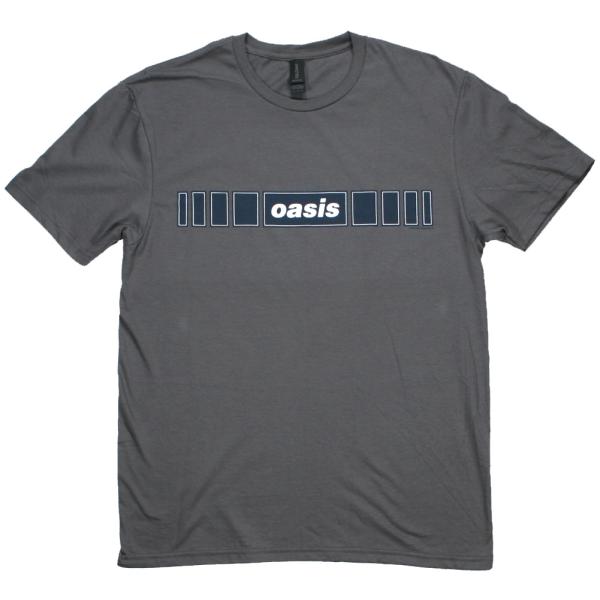 OASIS / HORIZONTAL BARS LOGO・100% Cotton・Soft-Style Cotton・Charcoal Grey・Oasis Merchandising Limited.・Official Licensed・...