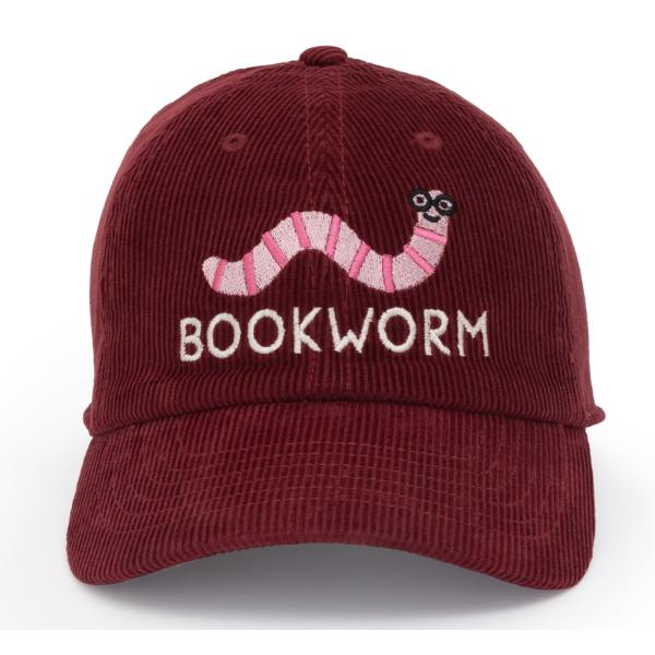 アウト・オブ・プリントBOOKWORM CAPArtwork by Holly MaguireBookworm cap!・100% Cotton Corduroy Baseball Cap (綿100％のコーデュロイ製ベースボールキャップ)...