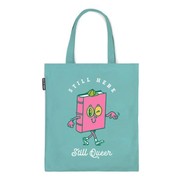 アウト・オブ・プリントStill Here, Still Queer今もここに、クィアとしてThis durable and spacious tote bag features a vibrant book design that cel...
