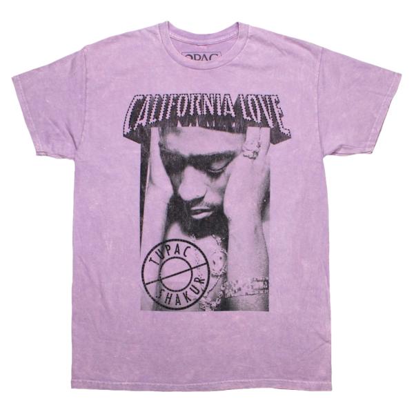 2PAC / CALIFORNIA LOVE・100% Cotton・Burnished Lilac (Mineral Wash)・Rhinestone-Embellished・Officially Licensed Tupac Shaku...