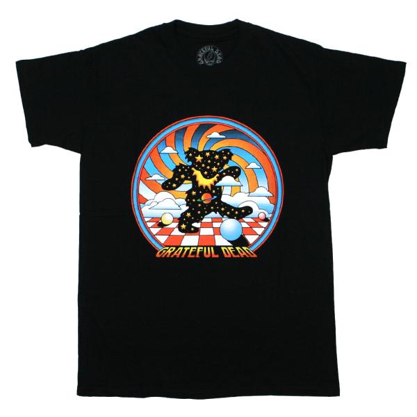 GRATEFUL DEAD / DANCING BEAR (STAR PATTERN)・100% Cotton・Black・Official Licensed・Made in UK[UNISEX]参考SIZE : 身幅 : 着丈Small ...