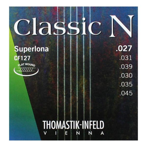 THOMASTIK-INFELD / CLASSIC NSuperlona CF127Thomastik-Infeldが誇るクラシックギター用ナイロン弦の定番モデル「Classic N」透明感のある澄んだ音色と、自然でバランスの取れたレスポ...
