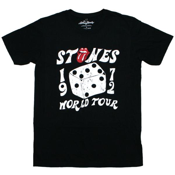 THE ROLLING STONES / 1972 WORLD TOUR・100% Combed Cotton (160gsm コーマ綿)・Carbon Softening Process (カーボン・ソフトニング加工)・Black・Off...