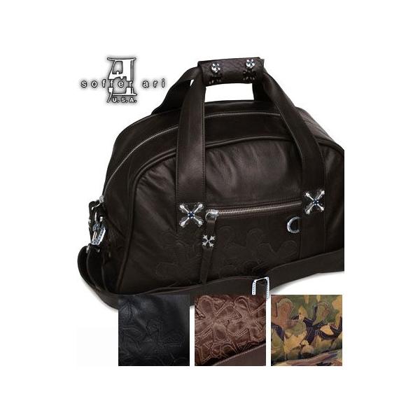 レザーボストンバッグ 本革鞄 USA製 レザーバッグ ブラック / ソファーアリ Soffer Ari  トートバッグ メンズ トートバッグ レディース 肩がけ 手提げ 牛革 高級 大容量 アメリカ製 おしゃれ 大人カジュアル ビジネス ブ...