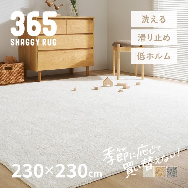 ■サイズ：約230×230cm（約4.5畳弱）■厚み：1cm程度■カラー：アイボリー ベージュ グレー■素材表面：ポリエステル100％中材：ポリプロピレン100％（基布）裏面：不織布（強力滑り止め付き）■低ホルムアルデヒド■ホットカーペット...