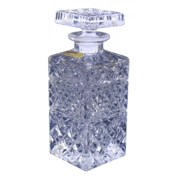 格調高いスクエアタイプのデカンタです。耐熱ガラスではありません。電子レンジ及び食洗機のご使用はご遠慮ください。サイズ（約）：横14cm、高さ30cm　容量：750ml材質：クリスタルガラスチェコスロバキア時代の製品です。