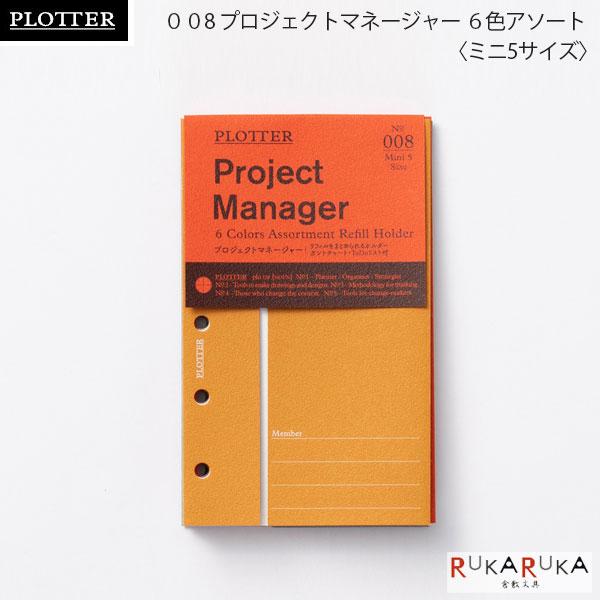 008 プロジェクトマネージャー 6色アソート《ミニ5サイズ》リフィルPLOTTER 850-77717062プロッター ギフト 手帳 アクセサリー ノックス