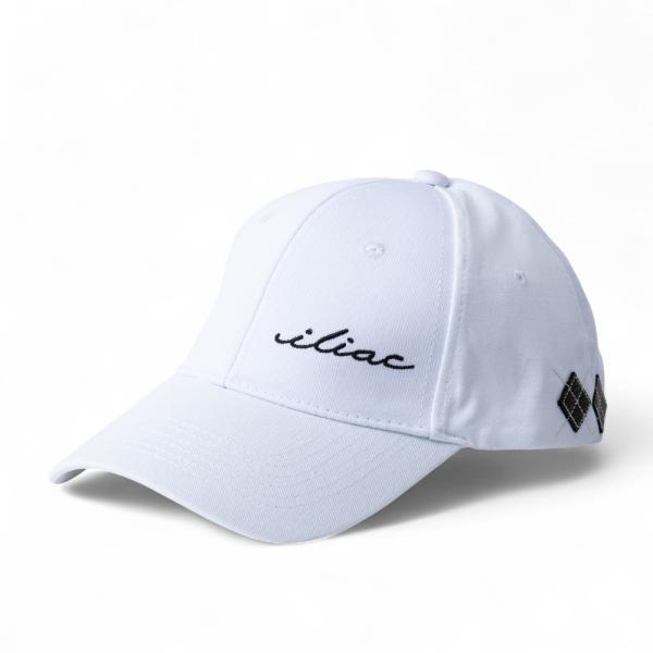 ツイル素材で仕立てたイリアックのゴルフキャップフリーサイズで快適なフィット感を実現フロント左サイドに施されたスクリプト刺繍、サイドに縫い付けられたクレストワッペンと本革アーガイルがブランドアイデンティを主張します■素材：ポリエステル■サイズ...