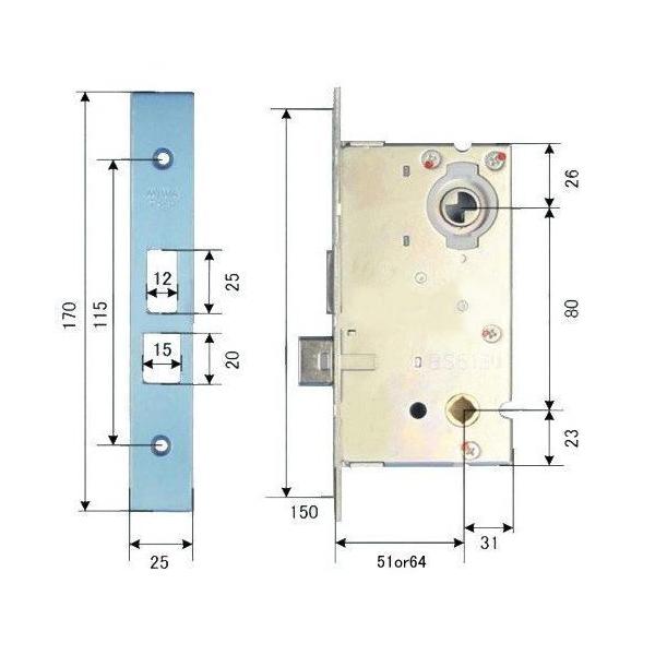 ----------------------【在庫品】通常納期１〜４日（欠品の場合は別途納期）美和ロック　TK4L用錠ケースTK4LT（自動施錠タイプ）には使用不可。