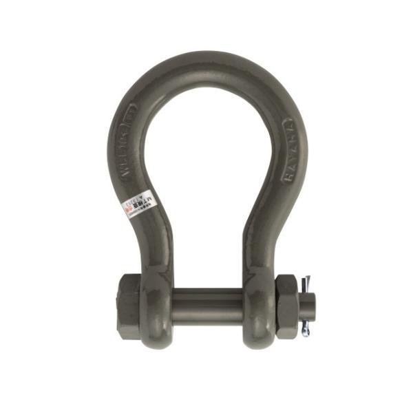 【特長】●「軽量シャックル」は特殊合金鋼を使用し、さらに熱処理を施した強度に優れたシャックルです。●同一揚量における製品重量はJIS-B 2801に規定されるシャックルの約1/2の軽さとなっています。●製品は全品磁粉探傷検査を実施、検査証明...