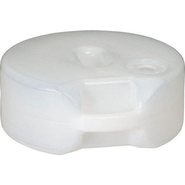 水または砂を入れてフェンス用のおもりとして使用。取っ手付きで持ち運びも便利です。